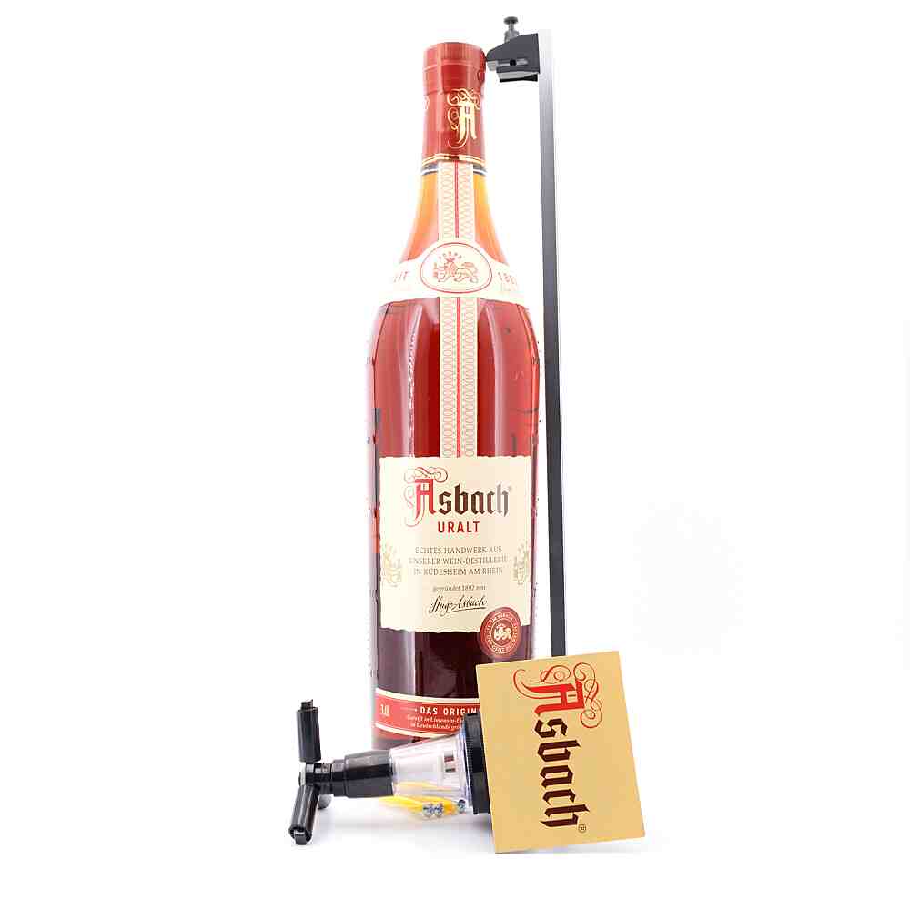 Asbach Uralt 3 Liter Flasche mit Wandhalter und Portionierer 3 Liter ...